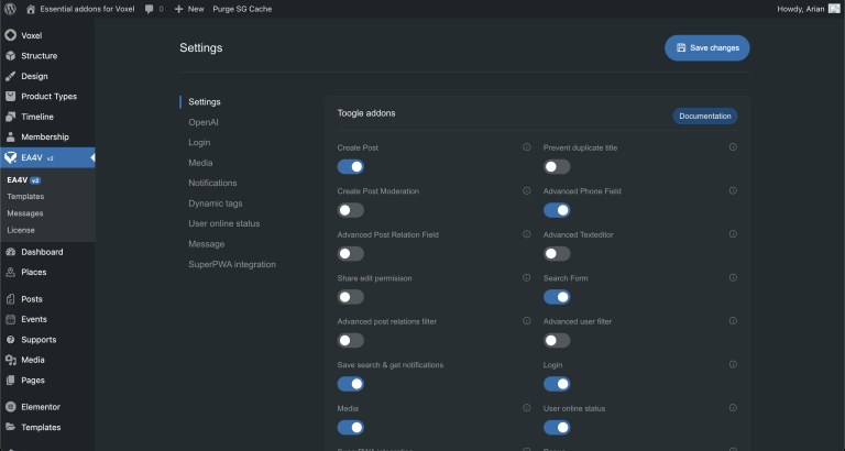 Get started - Documentation | Voxel addons